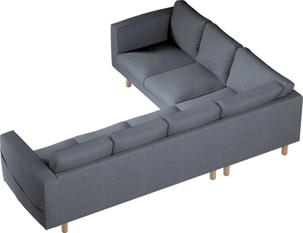 Potah na pohovku IKEA Norsborg rohová 5-místná barva šedá látka pletený vzor