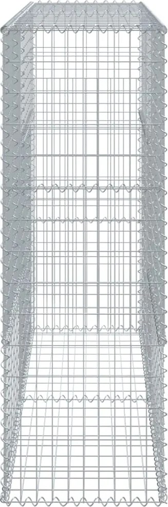 Gabionový koš s víkem 200 x 50 x 150 cm pozinkované železo 3295155