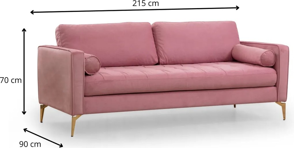 Třímístná pohovka Rome 215 cm - výběr z 7 provedení