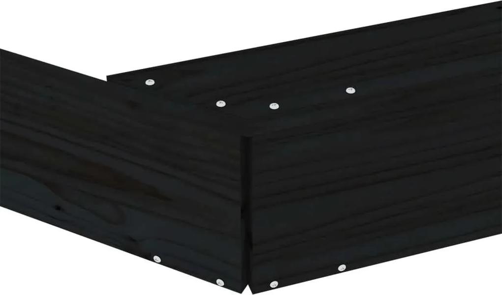 vidaXL Pískoviště se sedáky šedé osmiúhelník masivní borové dřevo [825020] Barva: Černá borovice