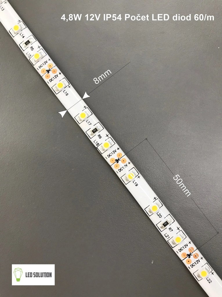 LED Solution LED pásek 4,8W/m 12V s krytím IP54 Barva světla: Červená 07117