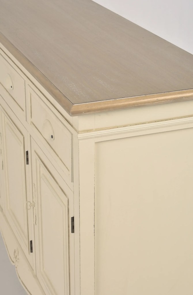 Komoda Rimini 120 cm z masivu krémová