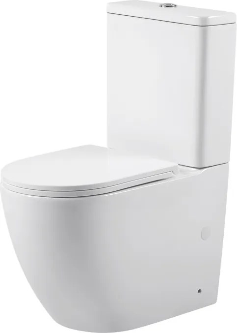 Erga Siena, WC kombi mísa 620x380x820 mm, Rimless + funkce bidetu + toaletní sedátko, bílá lesklá, ERG-V03-SIENA-RIM-BID-WH