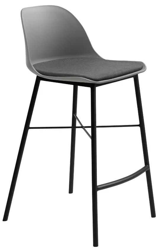 OnaDnes -20% Šedá plastová barová židle Unique Furniture Whistler 68 cm
