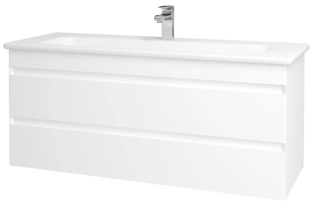 Dřevojas Koupelnová skříň MAJESTY SZZ2 120 Varianta: L01 Bílá vysoký lesk / M01 Bílá mat
