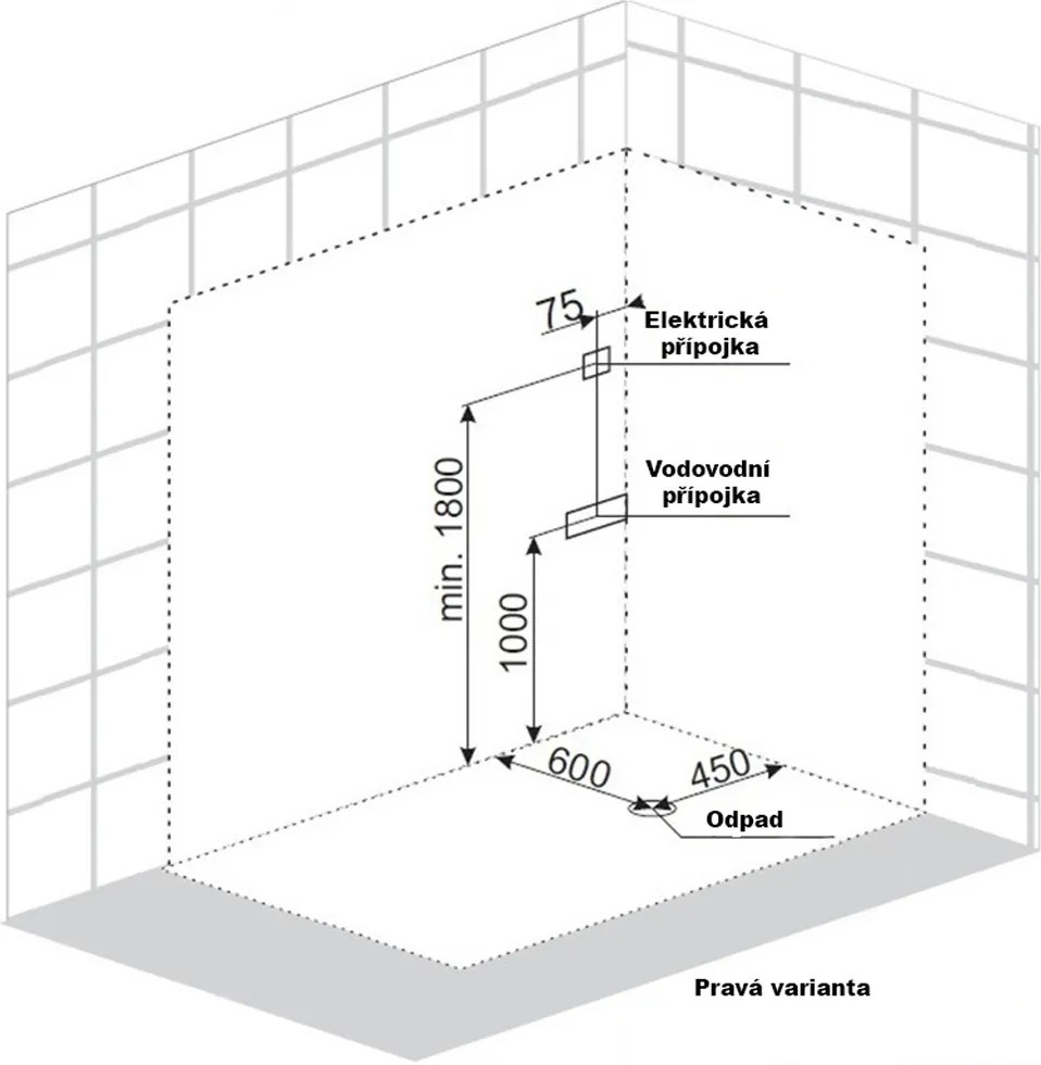 Terra Hydromasážní box WSH7106RS, 120x80 pravý se saunou
