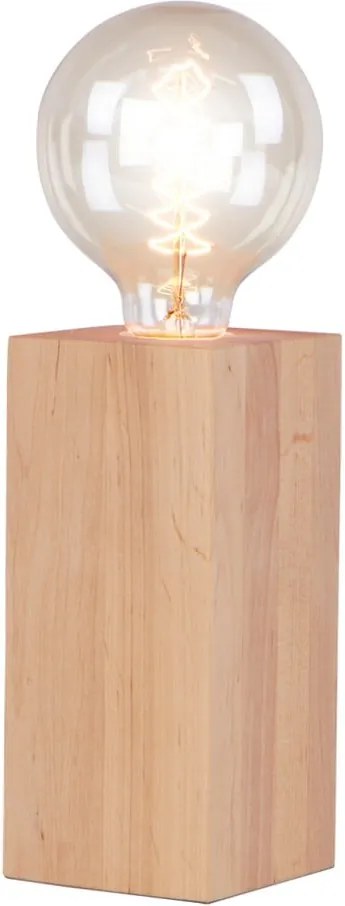 Stolní lampa z olšového dřeva Nørdifra Blocks, výška 18 cm