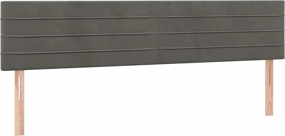 Box spring postel s matrací tmavě šedá 200x200 cm samet 3131040