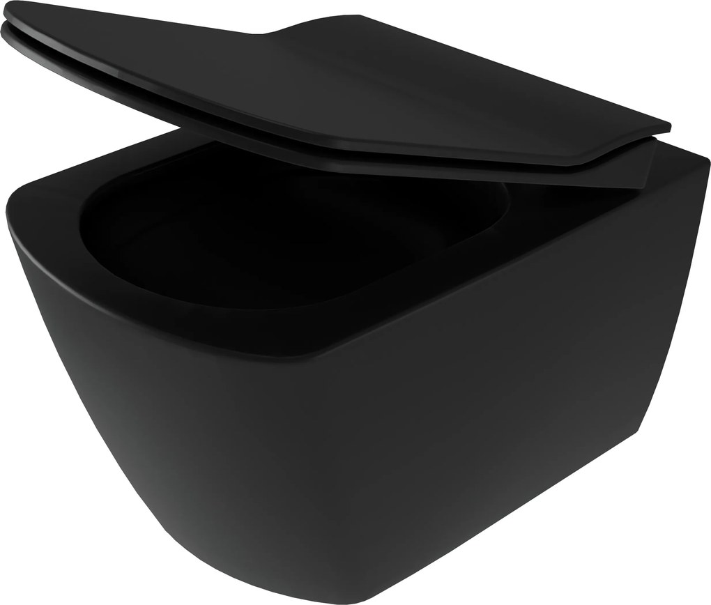 Deante Blur, záchodová WC mísa s funkcí bidetu 525x372x349 mm, černá matná, DEA-CDZ_NWPW