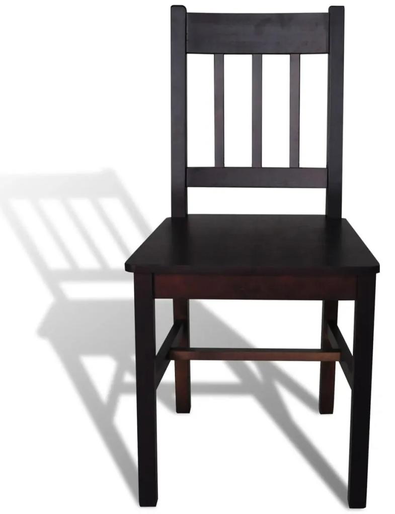 Jídelní židle 6 ks hnědé borové dřevo,  271499