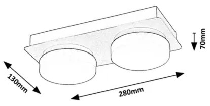 Rabalux 75002 - LED Stropní koupelnové svítidlo ATTICHUS 2xLED/5,5W/230V IP44