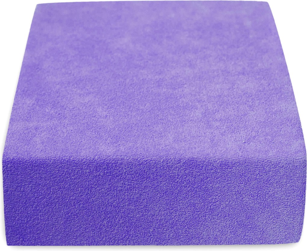 Froté prostěradlo fialové 180x200 cm Gramáž (hustota vlákna): Lux (190 g/m2)