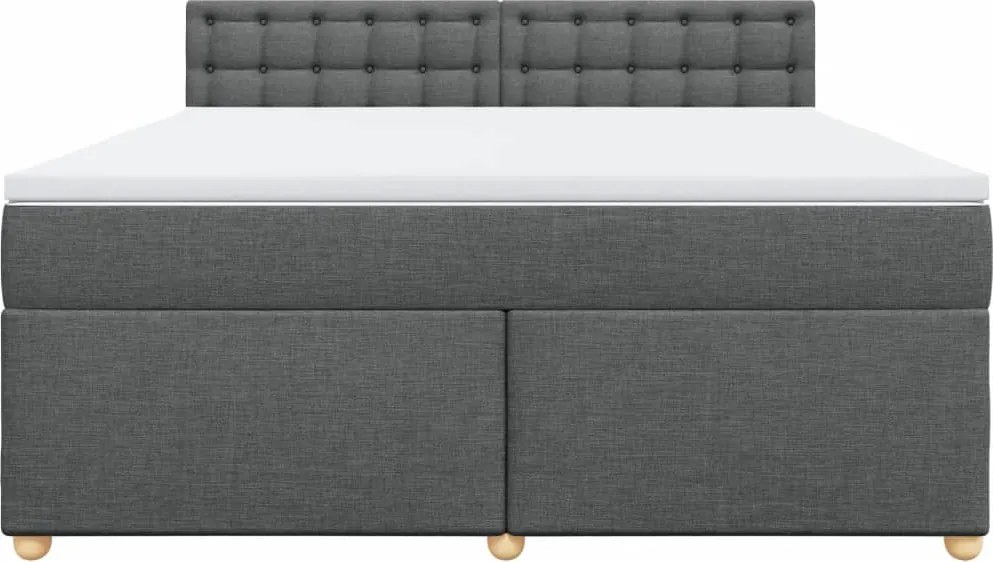Box spring postel s matrací tmavě šedá 180x200 cm textil 3286774