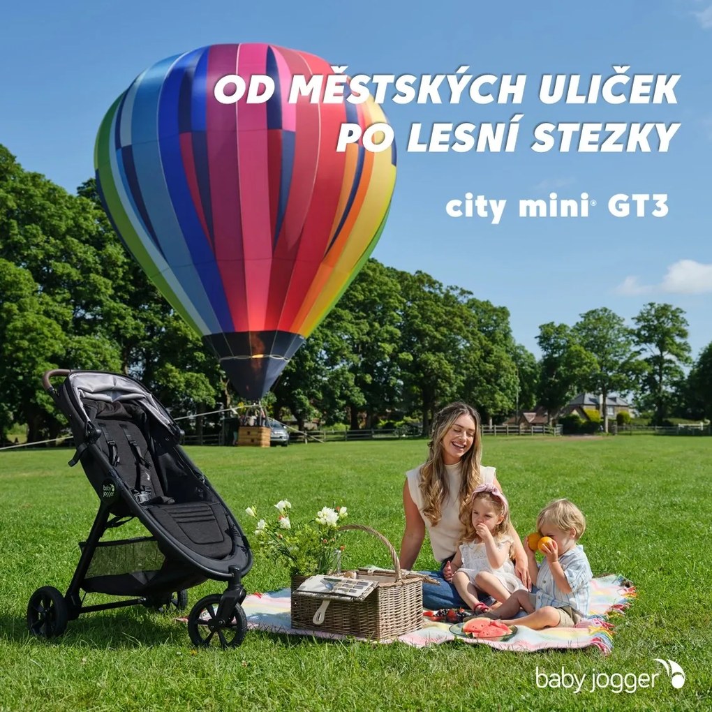 Baby Jogger BabyJogger CITY MINI GT 3 vč. madla - RICH BLACK