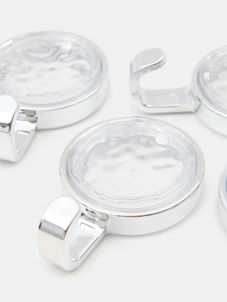 Sinsay - Sada samolepicích koupelnových háčků 4 pack - clear