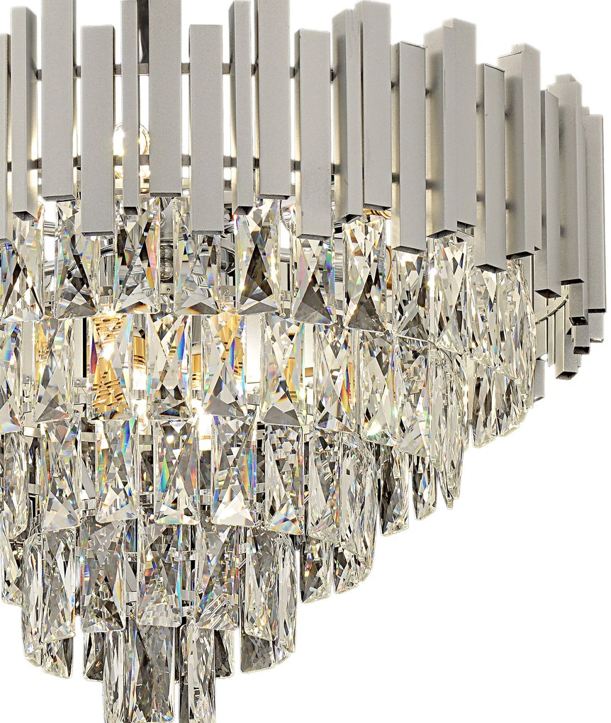 Toolight Závěsné LED osvětlení Crystal Modern D15 G051-CP 50CM chrom