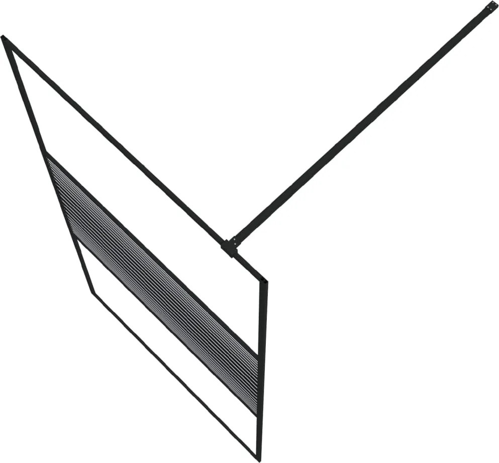 Sprchová zástěna walk-in černá 100 x 195 cm čiré ESG sklo 152147