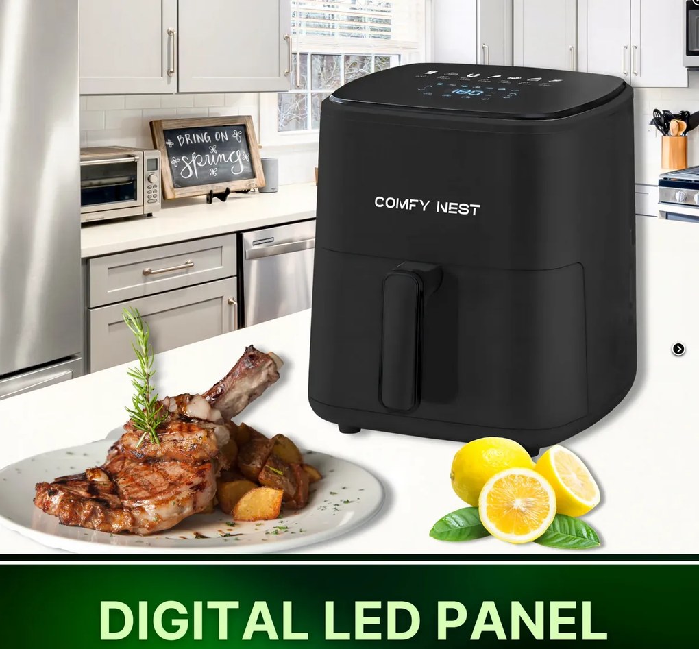 Comfy Nest CN-06191 – Digitální horkovzdušná fritéza 5 l, 1400 W