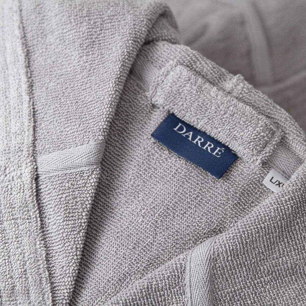 Bavlněný froté župan Comfort světle šedý Velikost: XXL-XXXL