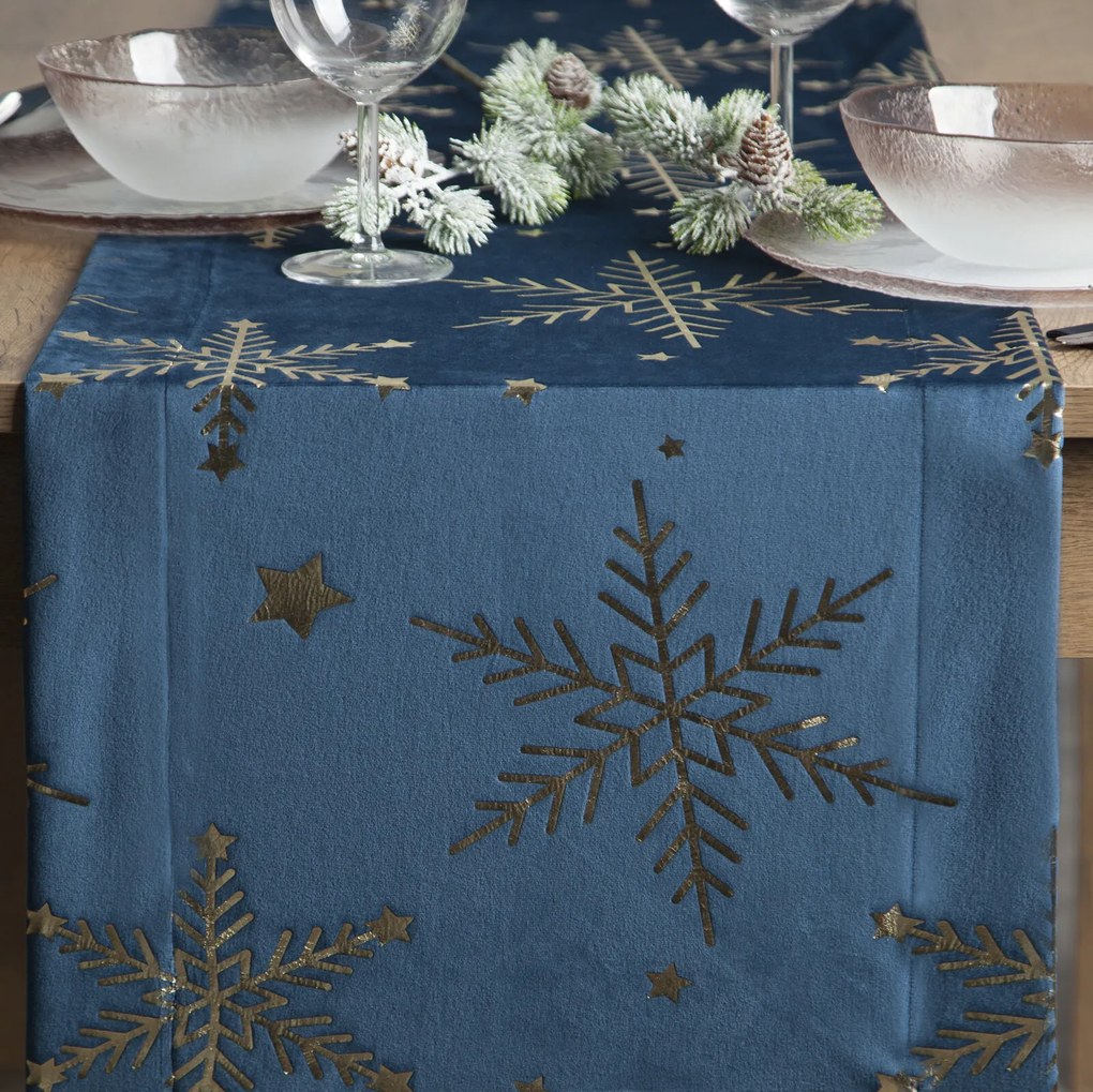 EUROFIRANY VÁNOČNÍ BĚHOUN NA STŮL ELEGANCE5 40X140 CM VZOROVANÝ