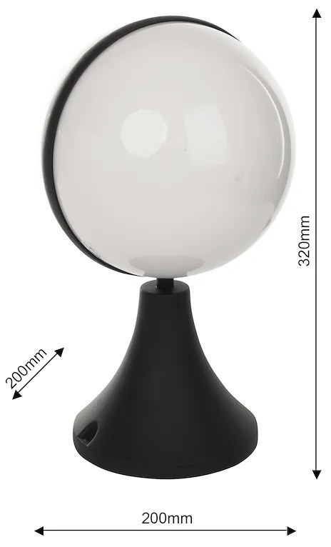 Exteriérové svítidlo Circulo, 1x bílé plastové stínítko, b