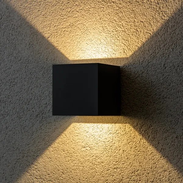 Brilagi - LED Venkovní nástěnné svítidlo CUBE LED/6W/230V černá IP54