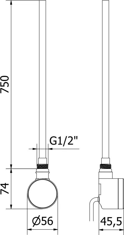 Mexen FA-D22 elektrické topné těleso 900 W, černé - W955-0900-70