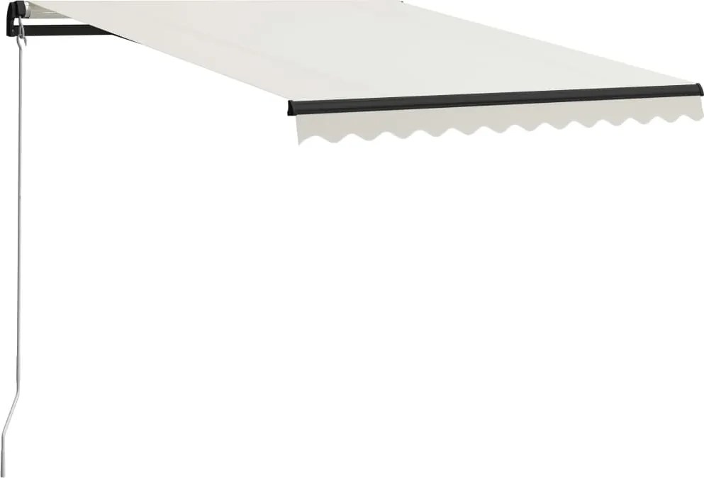 Ručně zatahovací markýza 300 x 250 cm krémová 3055185