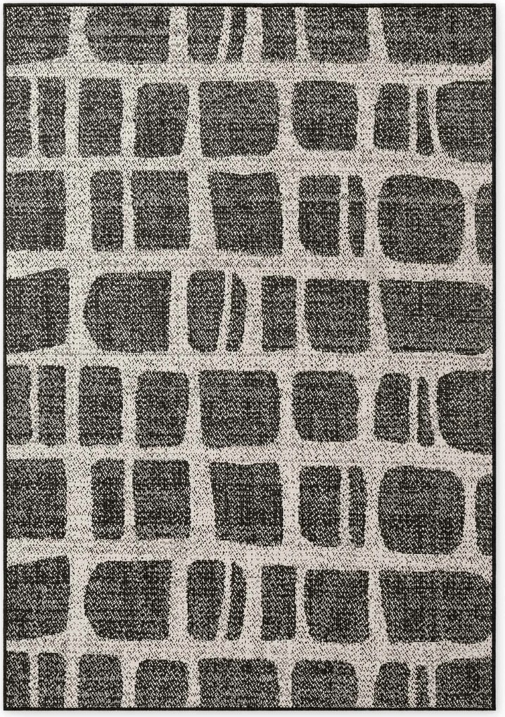 Ted Baker, Kusový koberec Ted Baker Haringey 106383 Black White, 200x300, černobílá, chodba / předsíň