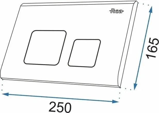 Ovládací tlačítko splachovadla - chromové - dvojčinné - plastové - typ H