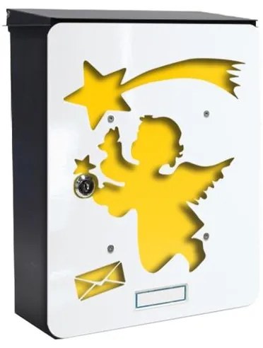 MIA box Angel Y - poštovní schránka s výměnným krytem a jmenovkou, anděl