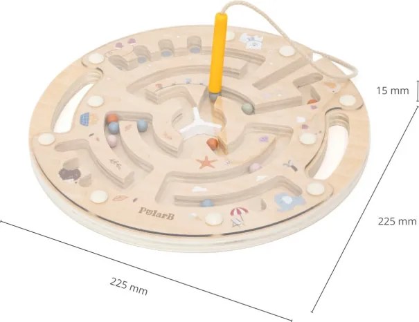 Dřevěné magnetické bludiště VIGA 44283