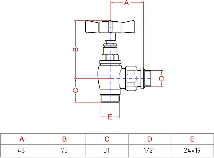 Sapho STAR připojovací sada ventilů ruční rohová chrom CP5020S