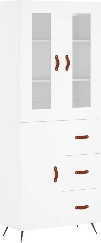 Skříň highboard bílá 69,5 x 34 x 180 cm kompozitní dřevo 3198441