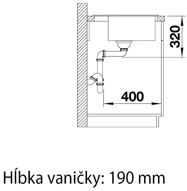 Blanco Dalago 5, silgranitový dřez 515x510x190 mm, 1-komorový, antracitová, BLA-518521