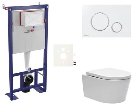 Cenově zvýhodněný závěsný WC set SAT do lehkých stěn / předstěnová montáž+ WC SAT Brevis SIKOSSBR70