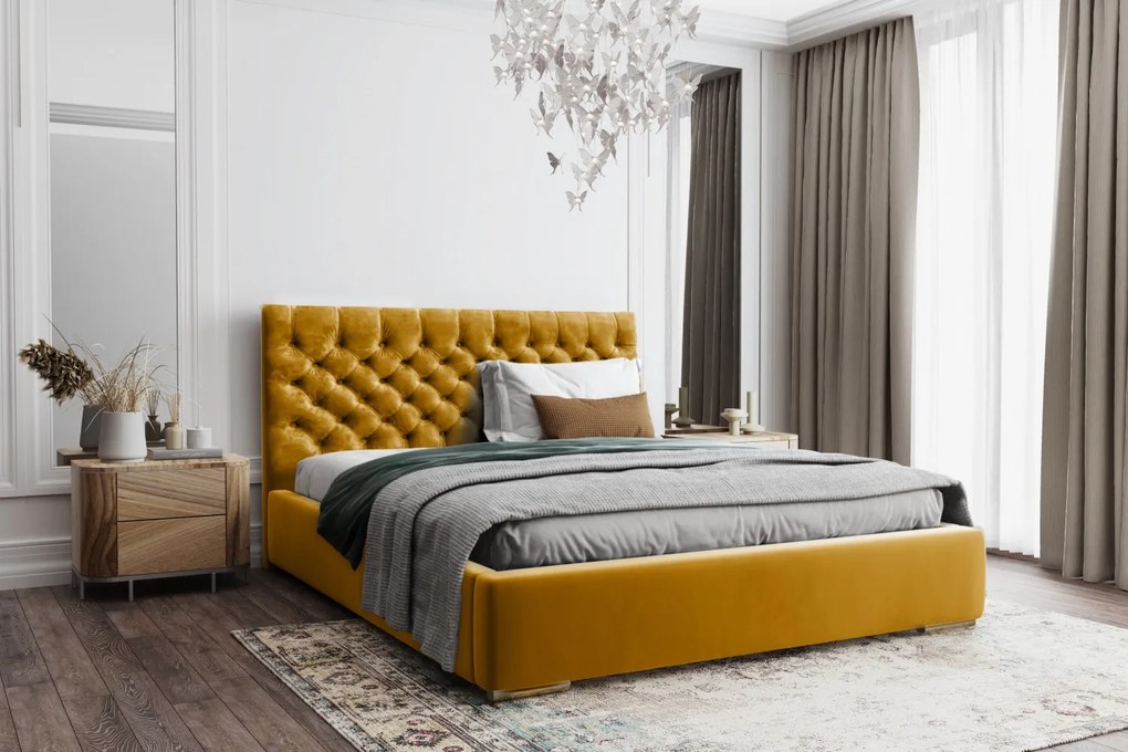 Postel MODEL 03 140x200 hořčicová - MAGIC VELVET 2288