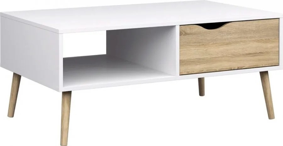 Falco Konferenční stolek Retro 384 bílá/dub