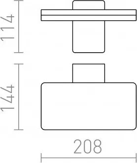 RED R11947 RINA nástěnná antracitová 230V LED 12W IP65 3000K - RED - DESIGN RENDL