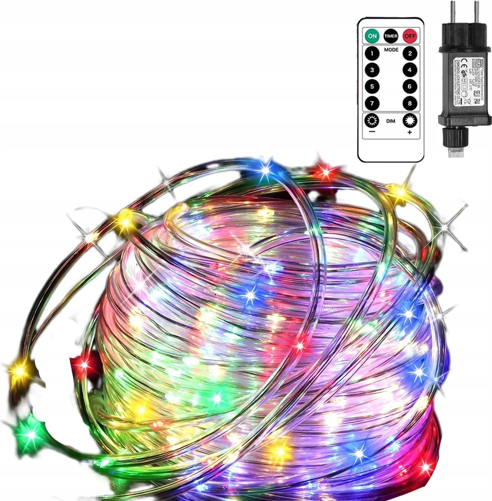 Světelná Girlanda Lampička Hadička Trubka 300 Led 30 M Multicolor Barevná