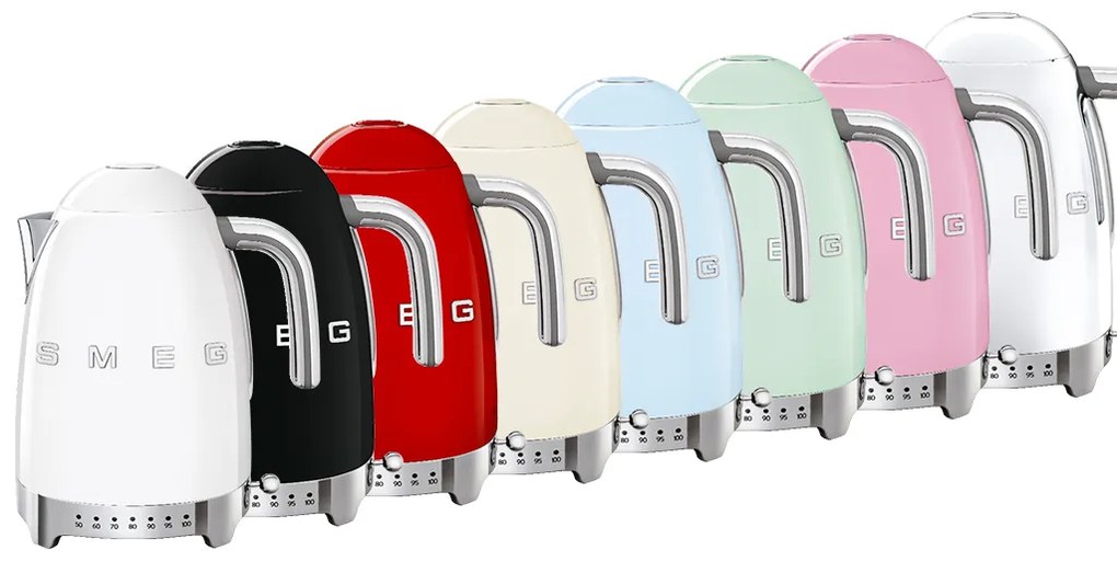 Rychlovarná konvice Smeg 50´s Retro Style s regulací teploty, růžová