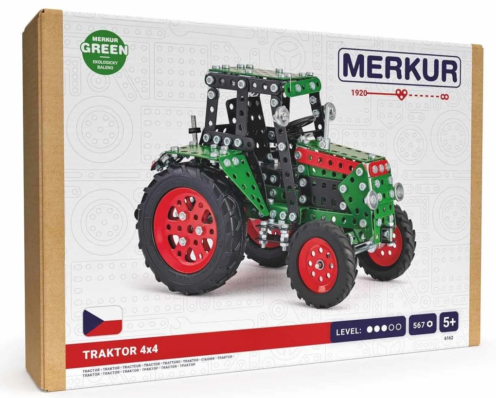 Merkur traktor 4×4 zelený
