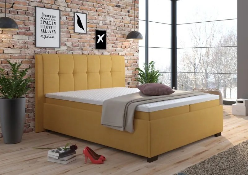 Postel boxspring Stig Megakomfort 180x200 s úložným prostorem výběr barev