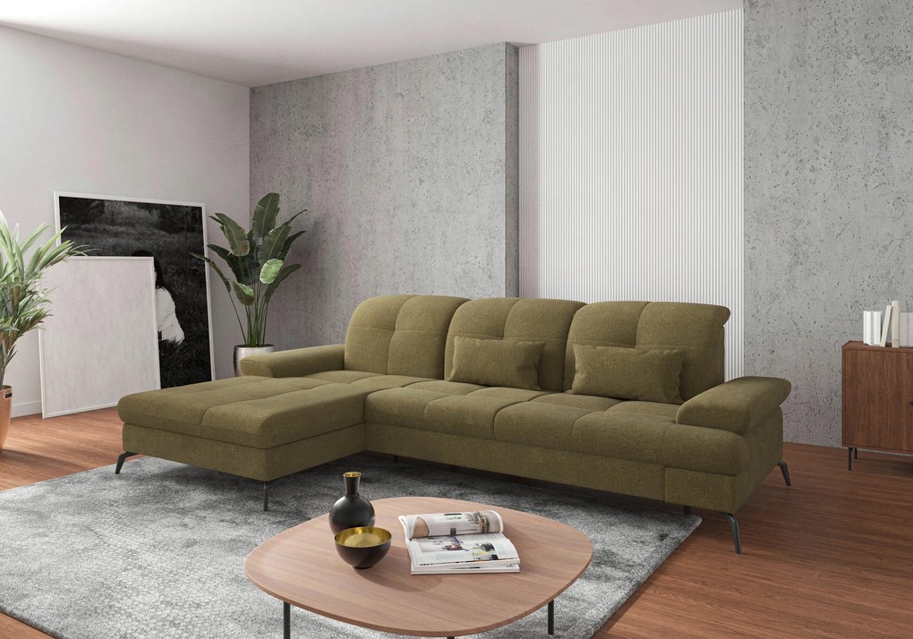 XXXLutz ROHOVÁ SEDAČKA, textil, olivově zelená Sit & More - Sedací soupravy - 000144009924