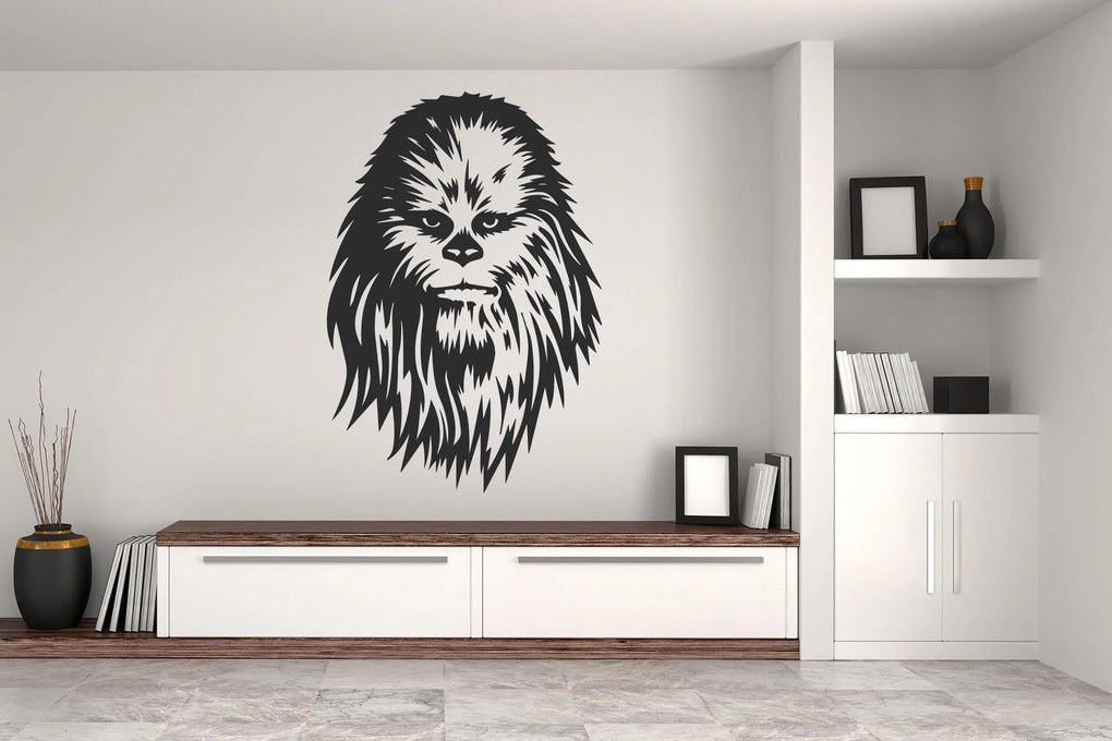 Lepy.cz Samolepka na zeď Star Wars - Chewbacca Velikost (šířka x výška): 82x120cm, Barevná varianta: Karafiátová růžová