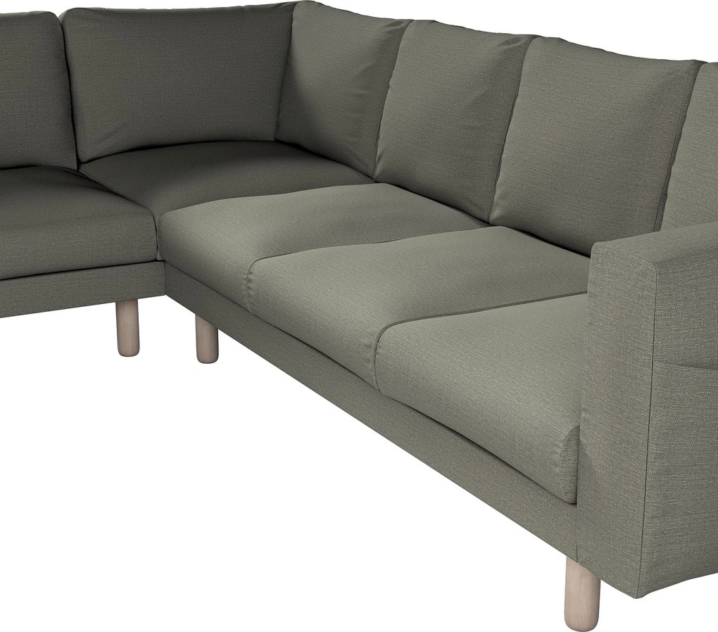 Potah na pohovku IKEA Norsborg rohová 5-místná barva šedá látka pletený vzor