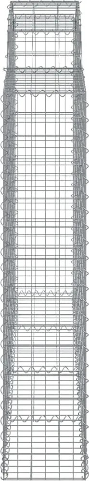 Klenuté gabionové koše 6 ks 200x30x140/160cm pozinkované železo 3146156