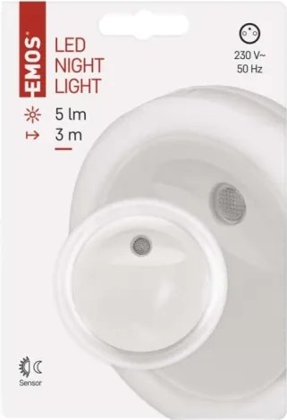 LED noční světlo EMOS P3315 s fotosenzorem do zásuvky