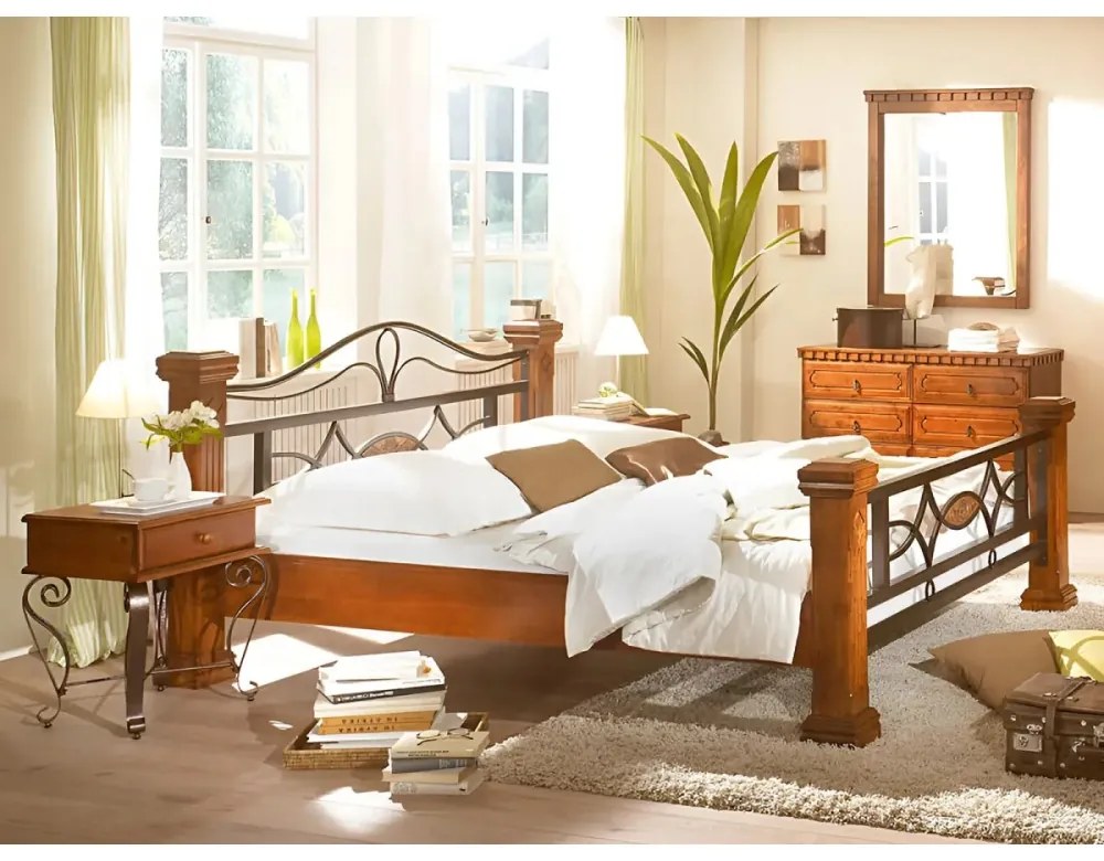 furniture-nabytek.cz - Postel Byzantia 200x200 hnědá
