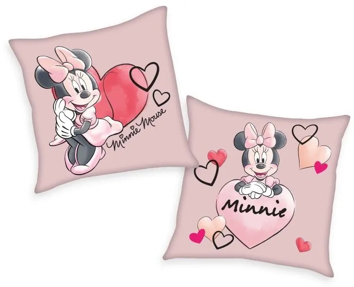 HERDING Polštářek Minnie srdce Polyester, 40/40 cm